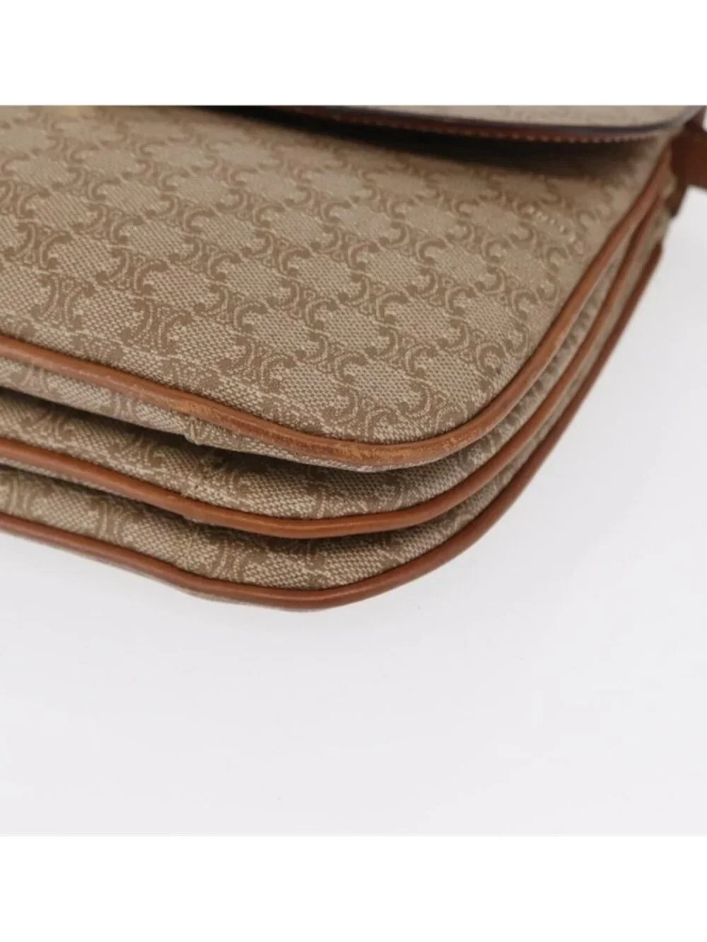 Celine | Bags | Authentic Celine Macadam Canvas Shoulder Bag Pvc Beige ...